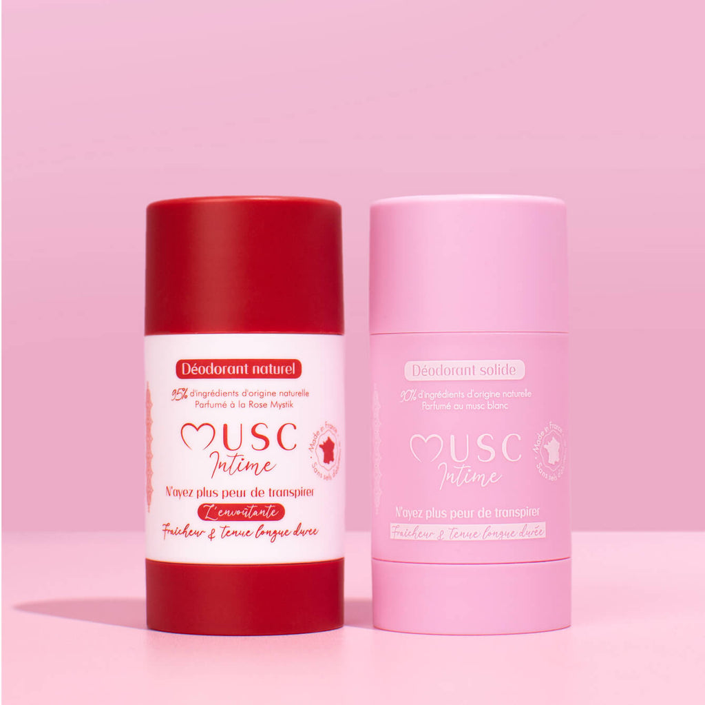 1 Déo Rose Mystik + 1 Déo Musc Blanc – Musc Intime
